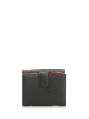 FERRAGAMO Gancini Compact Wallet - Black