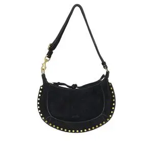 Isabel Marant Étoile Suede Leather Oskan Moon Bag - Black