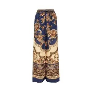 Zimmermann Aster' Silk Pants - Blue