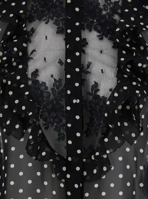 Valentino Garavani Silk Polka Dot Shirt With Embroidery - Multicolor