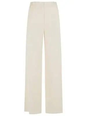 Max Mara Editto Virgin Wool Trousers - White