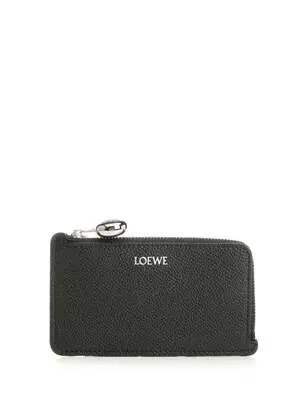 Loewe Pebble Square Card Holder - Black
