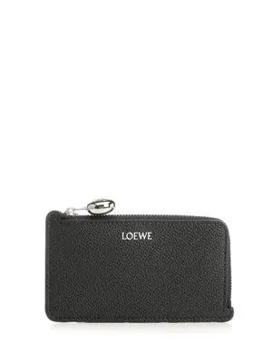 Loewe Pebble Square Card Holder - Black