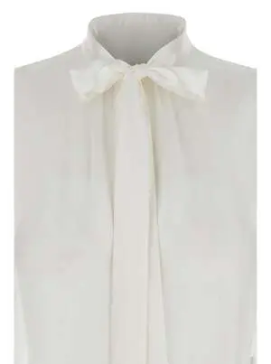 Dolce & Gabbana Silk Pussy-bow Shirt - Multicolor