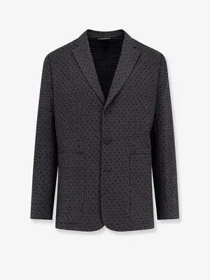 Dior Polka-dots Virgin Wool And Alpaca Jacquard Blazer - Multicolor