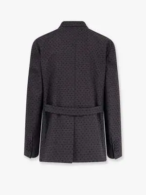 Dior Polka-dots Virgin Wool And Alpaca Jacquard Blazer - Multicolor