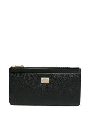 Dolce & Gabbana Coin Purse With Logo Plaque - Black