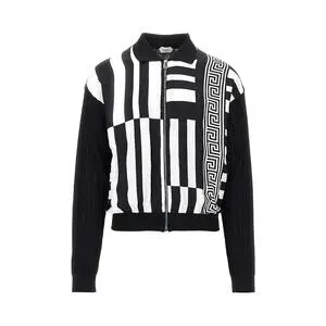 Versace Cardigan With Sylvester Print - Black