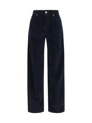 Max Mara Corduroy Palazzo Pants - Blue