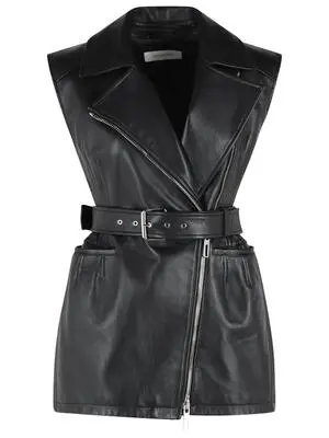 Sportmax Fave' Leather Jacket - Black