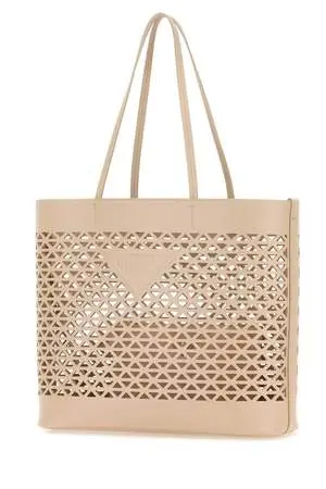 Prada Leather Shopping Bag - Brown