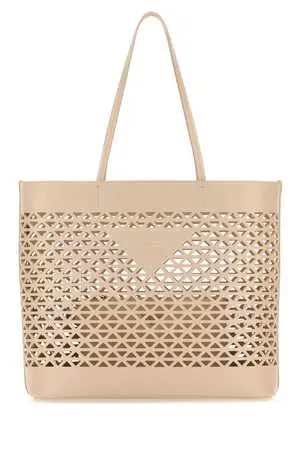 Prada Leather Shopping Bag - Brown