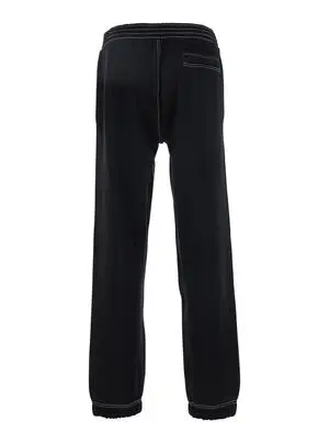 Givenchy Black Jogger Pants With 4g Embroidery In Cotton