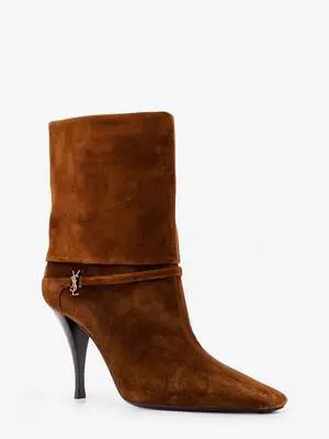 Saint Laurent Vicky 90 Suede Boots - Multicolor