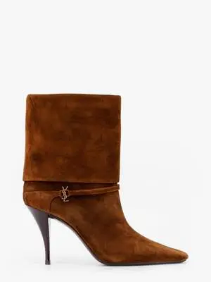 Saint Laurent Vicky 90 Suede Boots - Multicolor