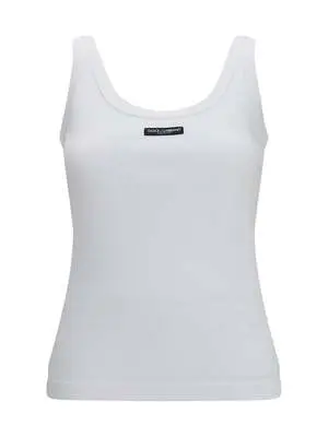 Dolce & Gabbana Ribbed Logo Tank Top