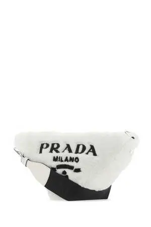 Prada Shearling Triangle Crossbody Bag