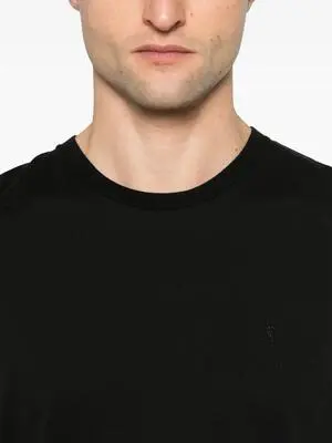 Saint Laurent Cassandre Embroidery Cotton T-shirt