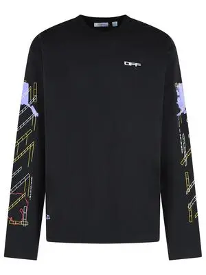 Off-White Archigeography Arrow' Cotton T-shirt - Black