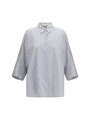 Max Mara S Avenue Striped Shirt - Blue