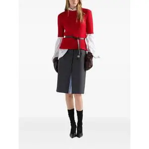 Prada Grey Skirts Pencil Skirts
