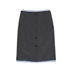 Prada Grey Skirts Pencil Skirts - Gray