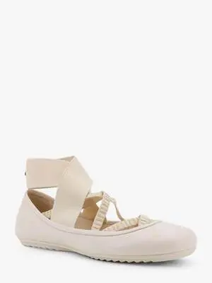 Dior Leather Ballerinas With Elastic Bands - Multicolor
