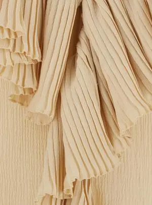 Saint Laurent Silk Ruffled V-neck Blouse - Multicolor