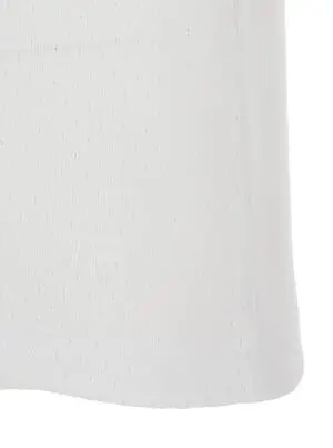TOM FORD Crew Neck T-shirt With Logo Embroidery On The Front And Perforated Design In Cotton For - White