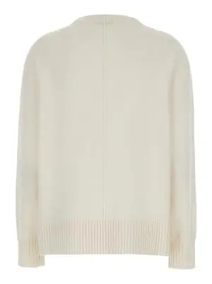 Max Mara Toldim' Crewneck Sweater With Middle Stitch Detail In Cashmere