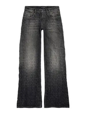 Balenciaga Women`s Black Wide-leg Trousers - Multicolor