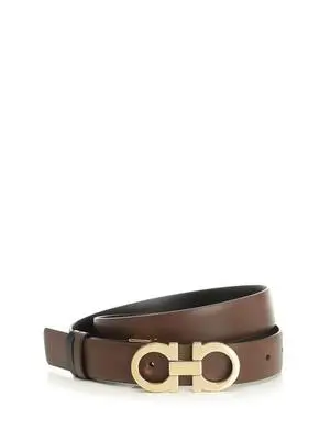 FERRAGAMO Reversible And Adjustable Gancini Belt - Multicolor