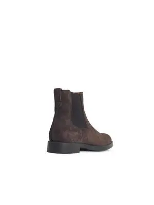 TOD'S Suede Leather Ankle Boots - Brown