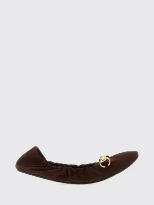 Gucci Prima Suede Ballet Flats With Horsebit Detail - Brown