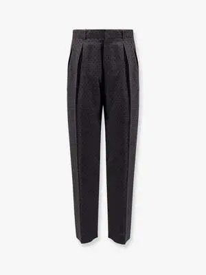 Dior Polka-dots Virgin Wool And Alpaca Jacquard Trousers - Multicolor