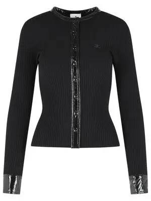 COURREGES Viscose Blend Cardigan - Black