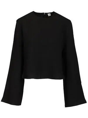 TOTEME Cropped Blouse - Black