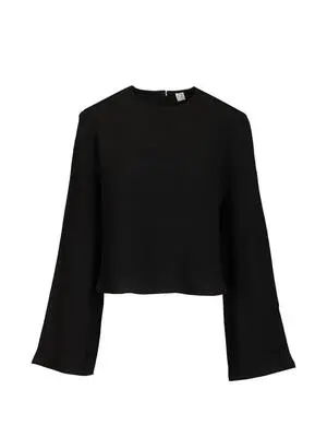 TOTEME Cropped Blouse - Black