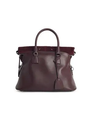 MAISON MARGIELA Medium '5ac Soft' Burgundy Leather Bag - Multicolor