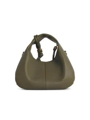 GANNI Eco Leather Mini Hobo Bag - Green