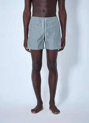 Moncler Striped Drawstring Swim Shorts - Blue