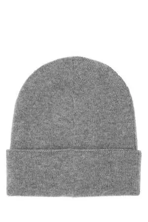 Alexander McQueen Grey Cashmere Beanie Hat