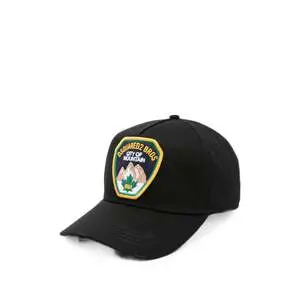 Dsquared2 Embroidered Patch Baseball Cap - Black