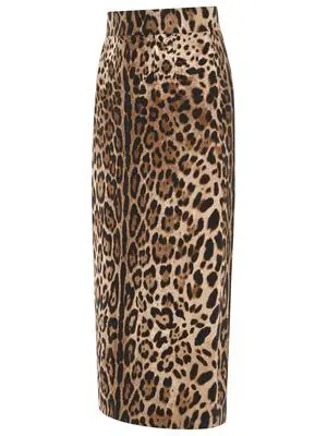 Dolce & Gabbana Leopard Viscose Skirt