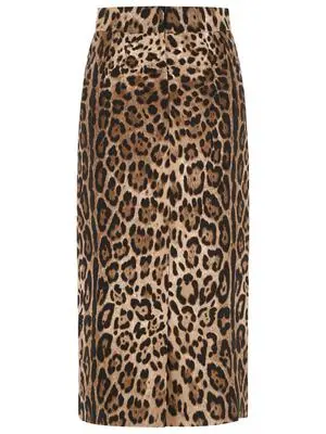 Dolce & Gabbana Leopard Viscose Skirt