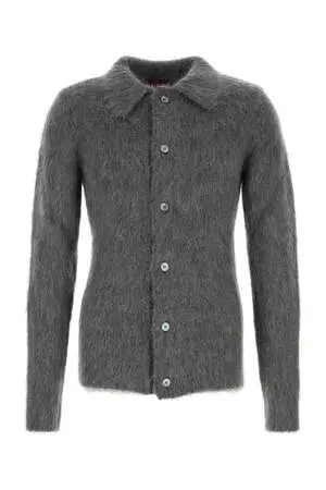 Gucci Grey Mohair Blend Cardigan - Gray