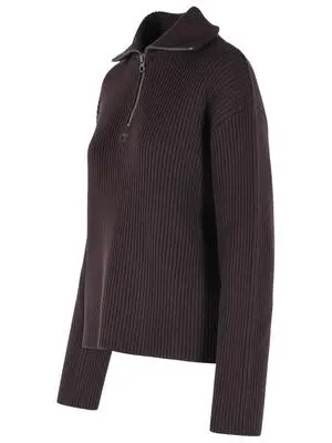 COURREGES Merino Wool Quarter Zip Sweater - Multicolor