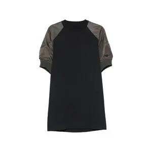 Sacai Panelled Crew Neck Day Dress