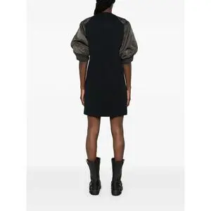 Sacai Panelled Crew Neck Day Dress