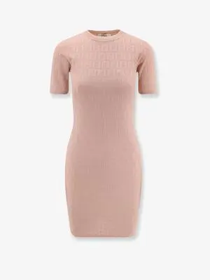 Fendi Ff Cotton And Viscose Dress - Multicolor